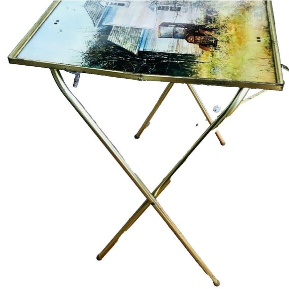 Frank M Hamilton | Dining | Vtg Frank Hamilton Four Seasons Tv Trays ...